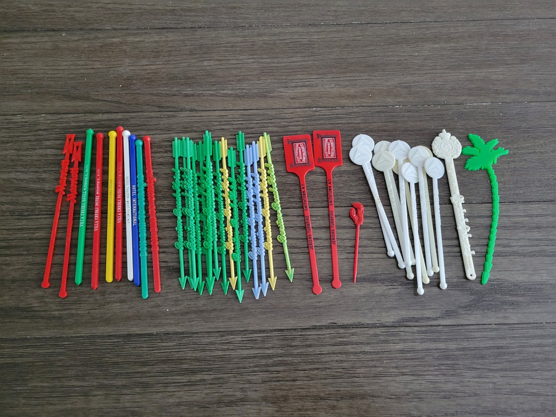 Vintage Swizzle Sticks Lot of 30 Collection Bar Decor or Party ...