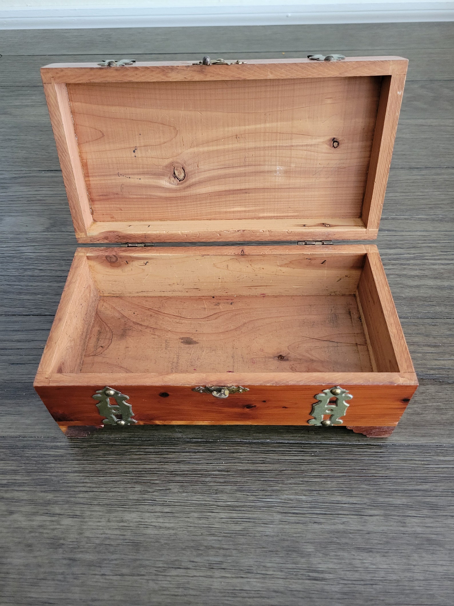 Vintage Cedar Jewelry Box - Etsy