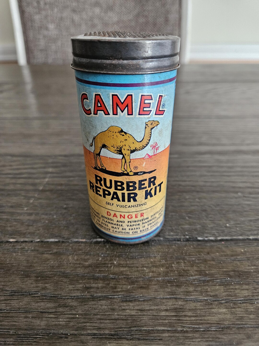 Vintage Camel Tire Patch Container - Etsy