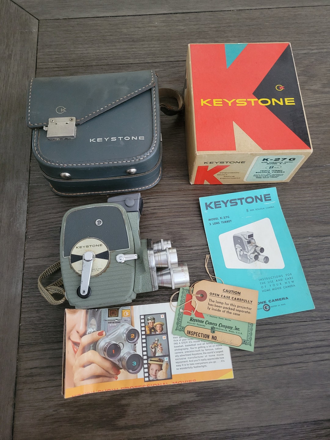 Vintage Keystone K-27 G 8mm Movie Camera With Case and Instructions - Etsy