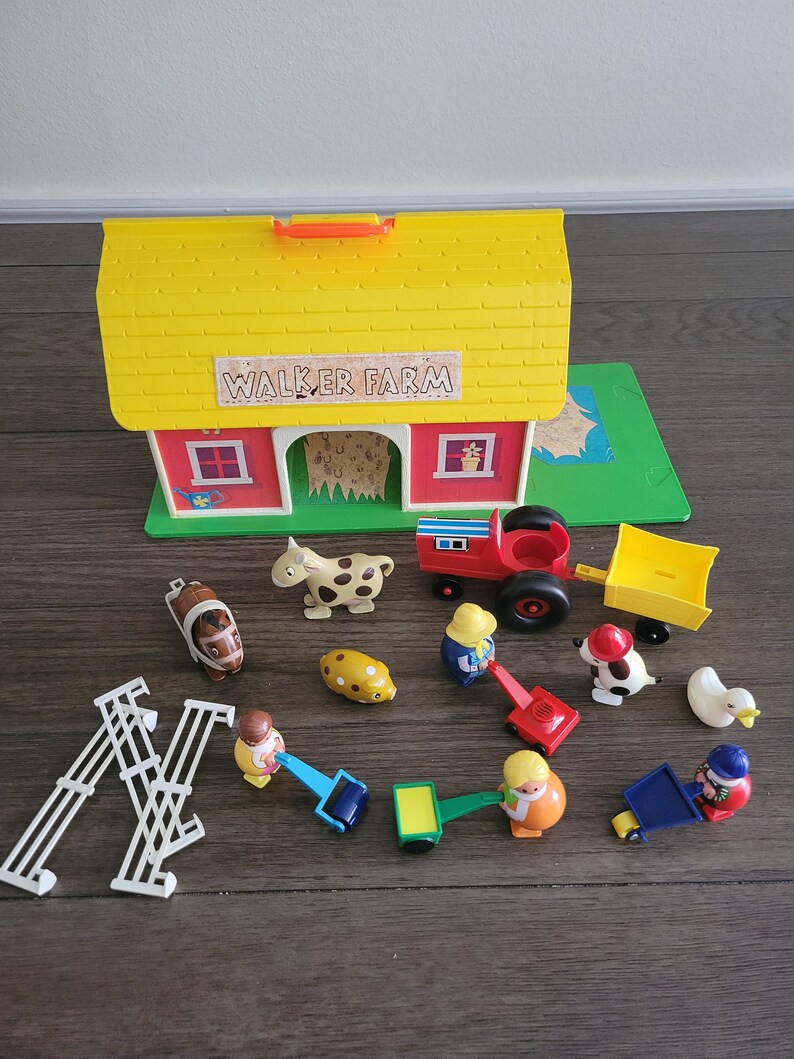 Vintage Ohio Art Walker Farm Barnyard Play Set With - Etsy