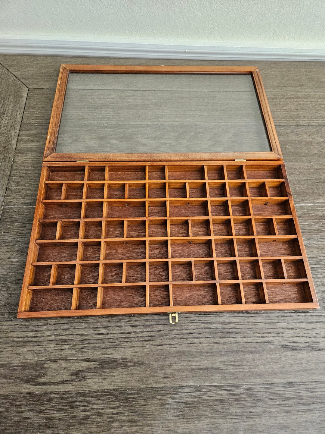 Vintage Thimble or Miniatures Wooden Cabinet With Glass Door - Etsy