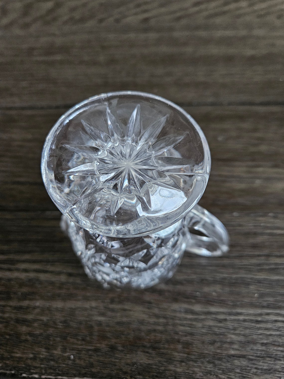 Vintage Glass Crystal Creamer With Footed Pedestal - Etsy