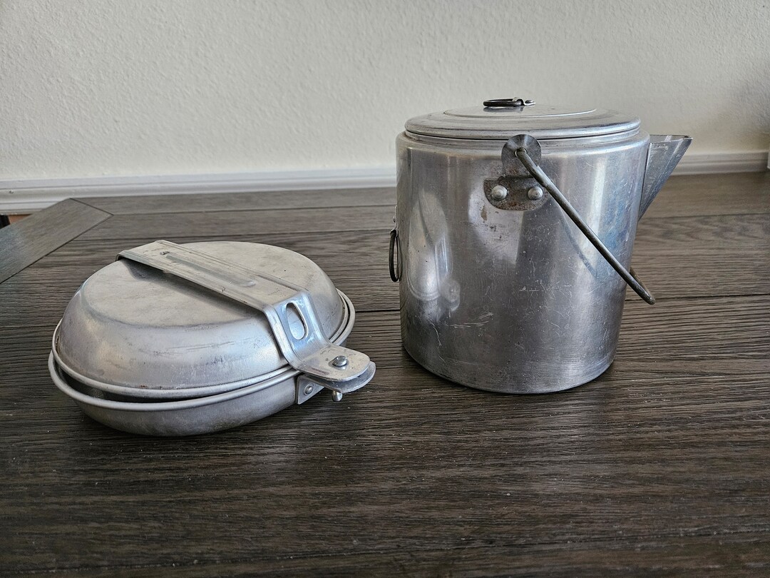 Vintage Mess Kit With Cup, Pot With Lid, Bowl, Pan and Coffee Pot - Etsy