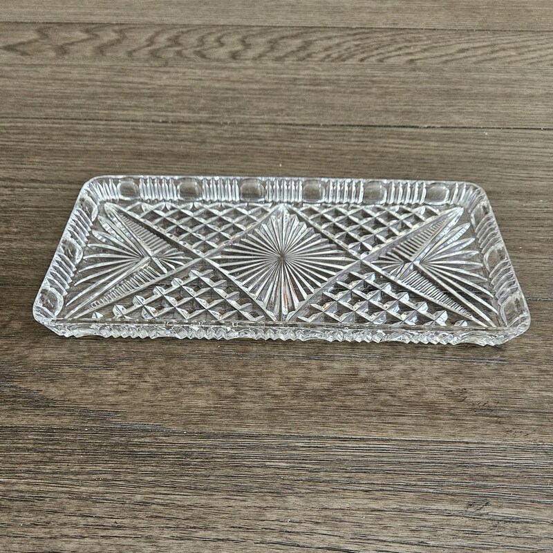 Cut Glass Tray - Etsy