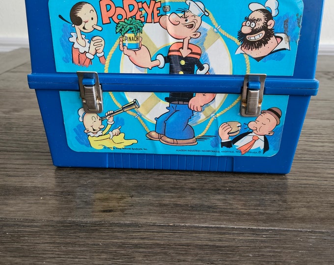 Vintage Popeye Lunchbox and Thermos - Lunch Box is for Display Only - Etsy