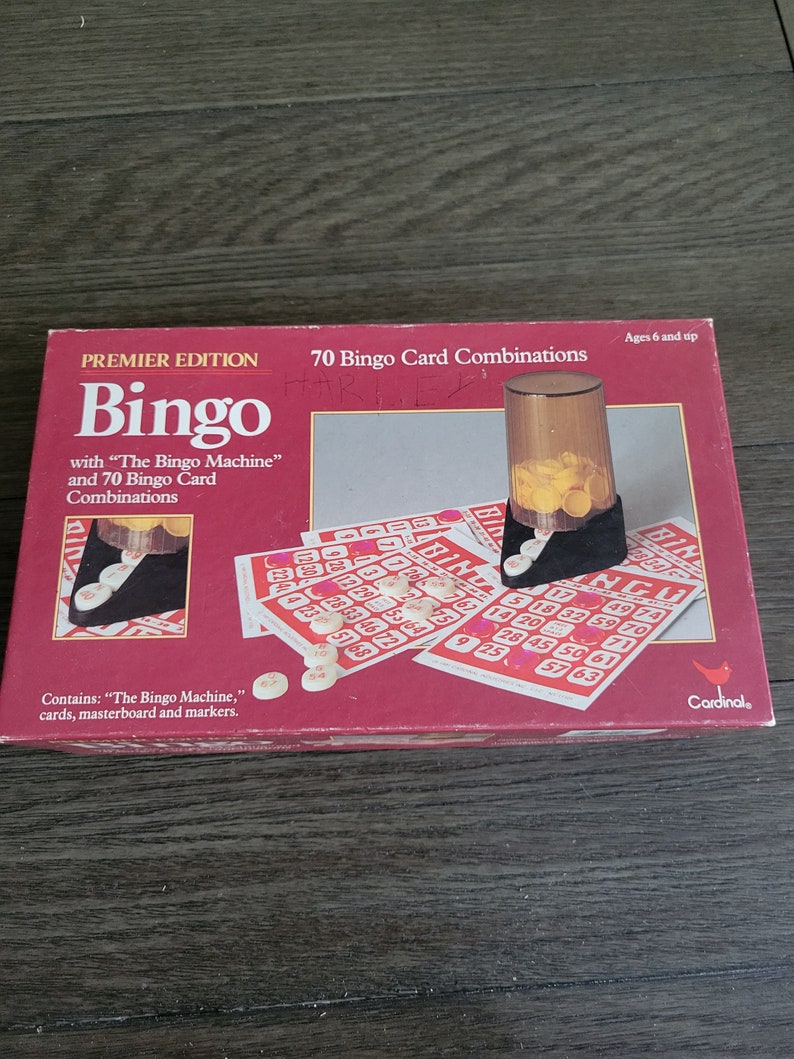 Vintage 70 Bingo Card Combinations Premier Edition Marked - Etsy