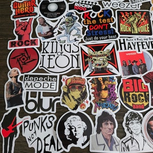ROCK, Heavy Metal, Rock Bands, 80's, Punk Rock, 50 Pcs, Laptop Stickers ...