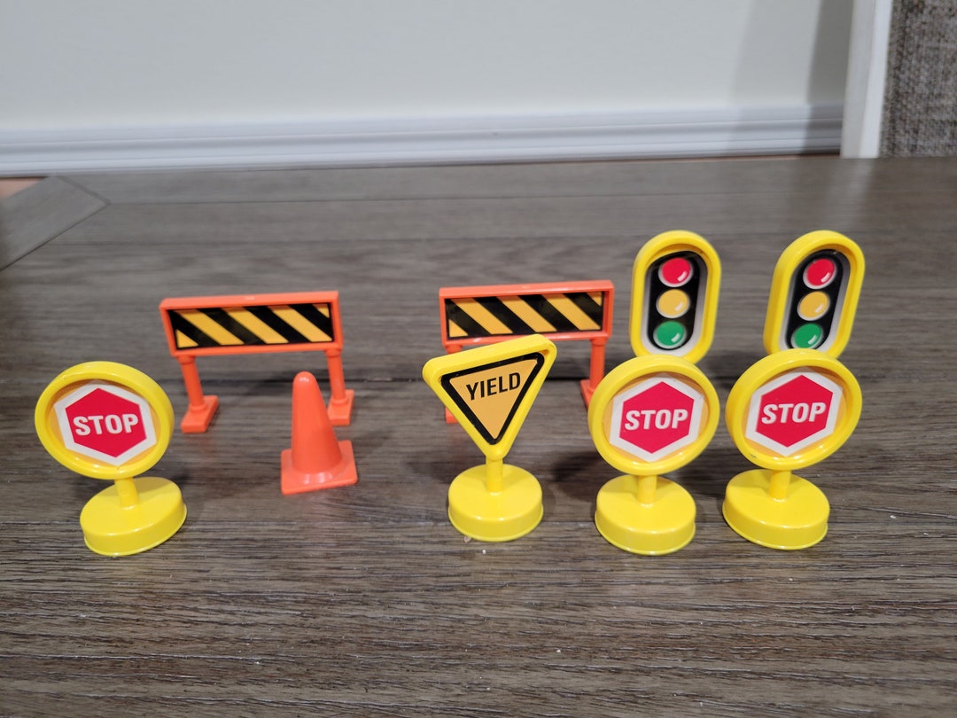 Vintage Fisher Price Construction Sign Set - Etsy