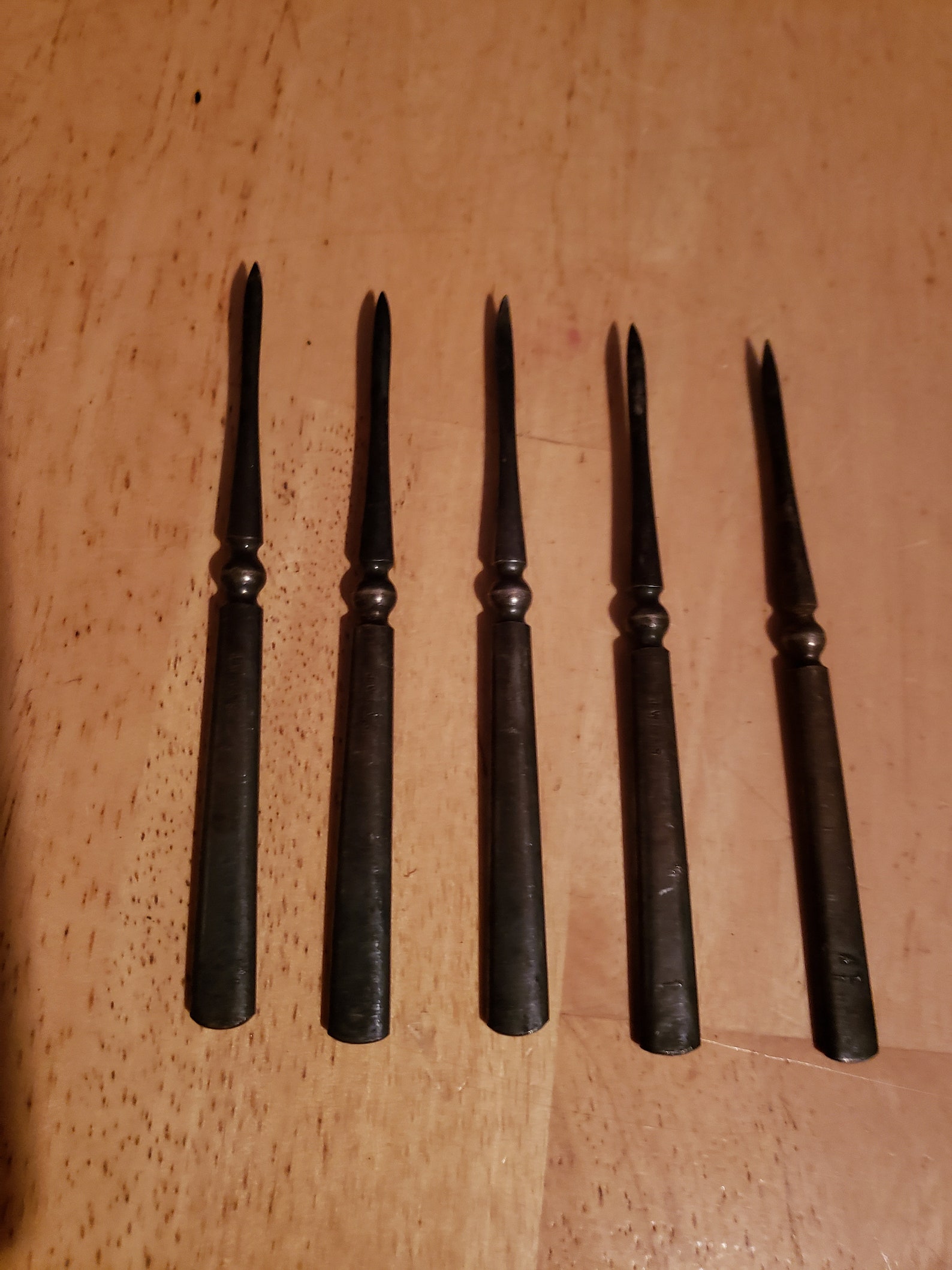 Set of 5 Vintage Silver Picks - Etsy