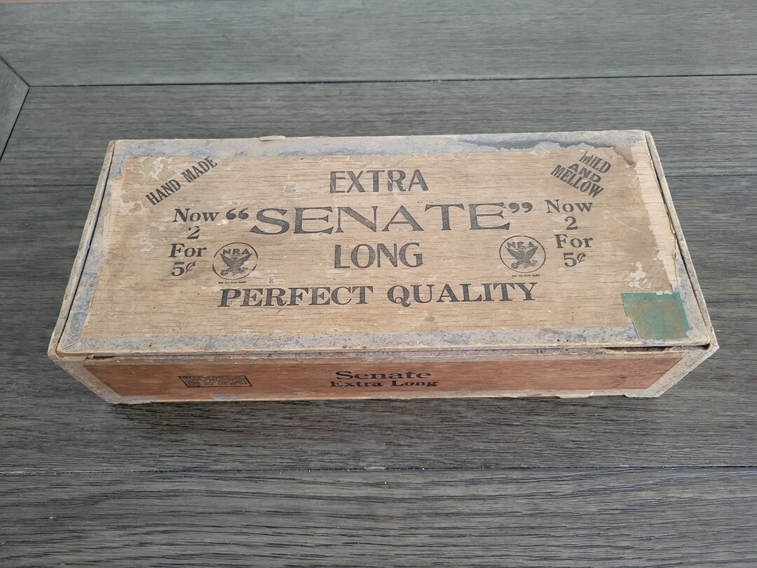 Vintage Extra Senate Long Cigar Box 2 for 5 Cents - Etsy