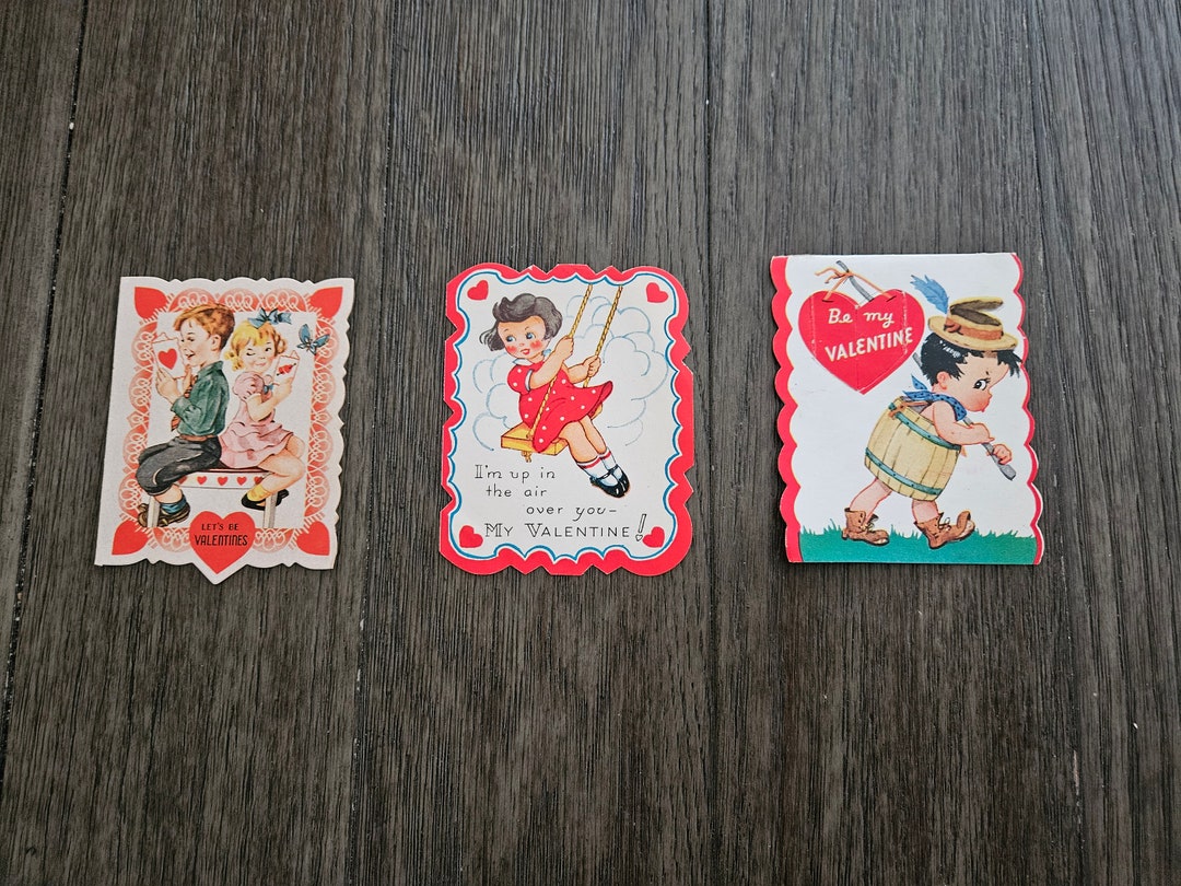 Vintage Valentines Cards - Your Choice of One - Etsy