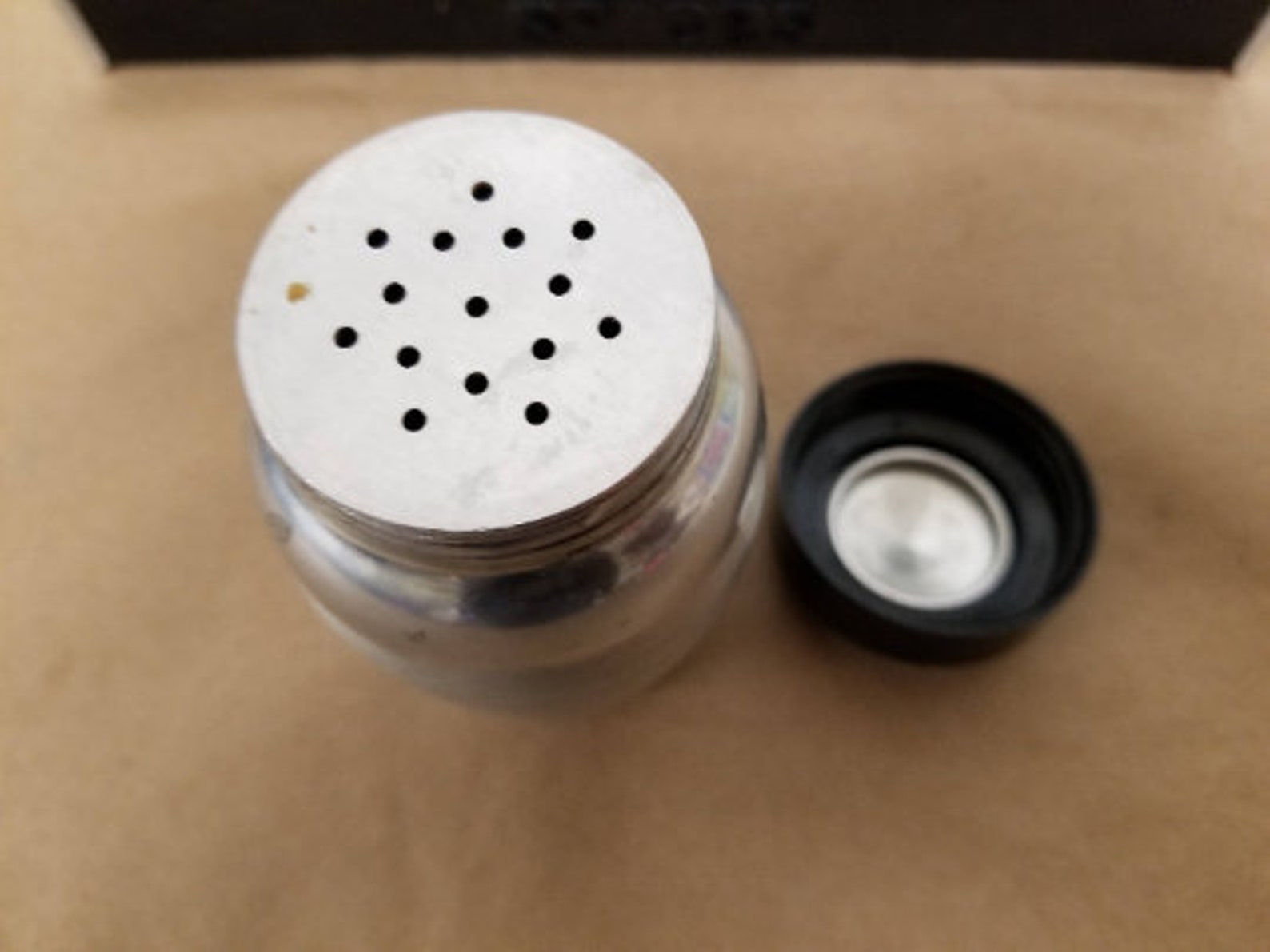 Vintage Set of 8 Aluminum Spice Shakers with Tray | Etsy