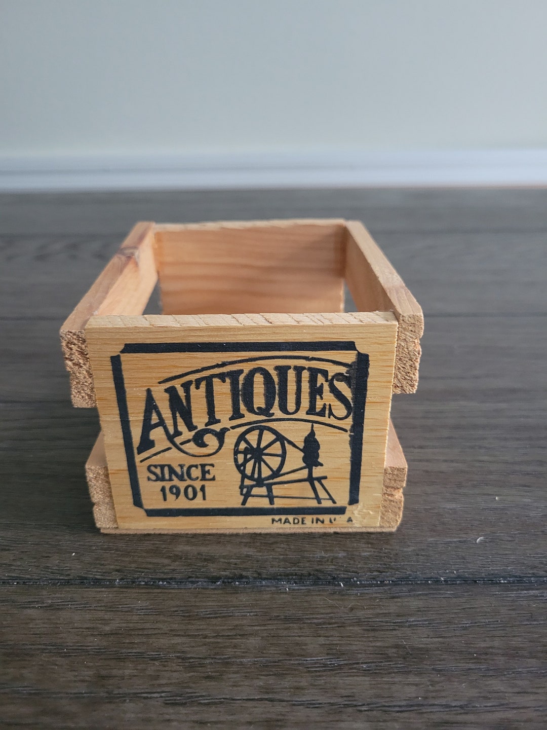 Vintage Small Decorative Box With Antiques on the Front - Etsy