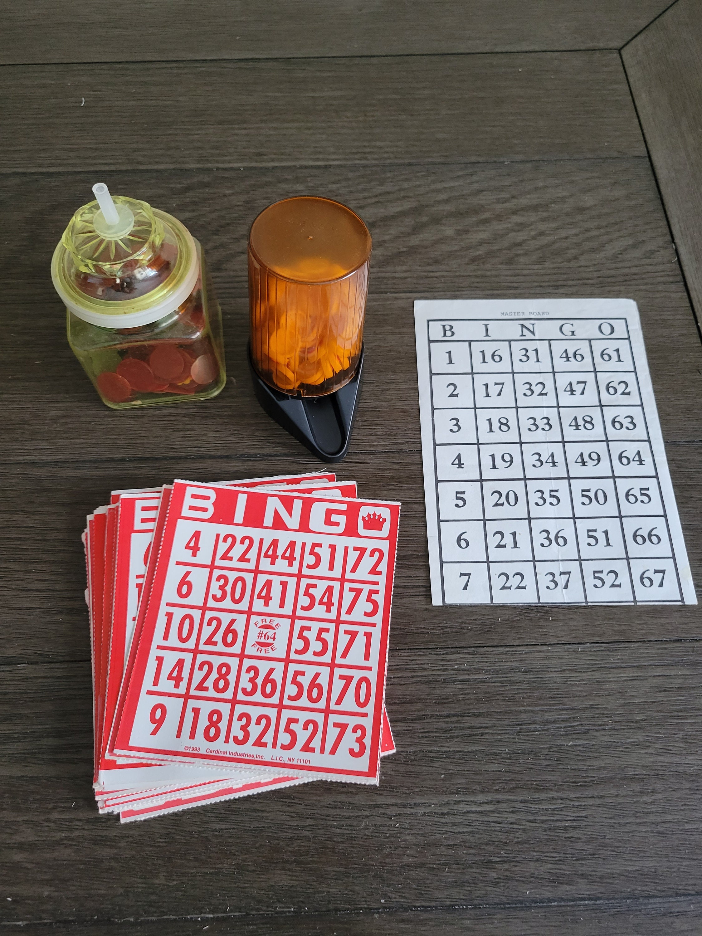 Vintage 70 Bingo Card Combinations Premier Edition, Marked 1981 ...