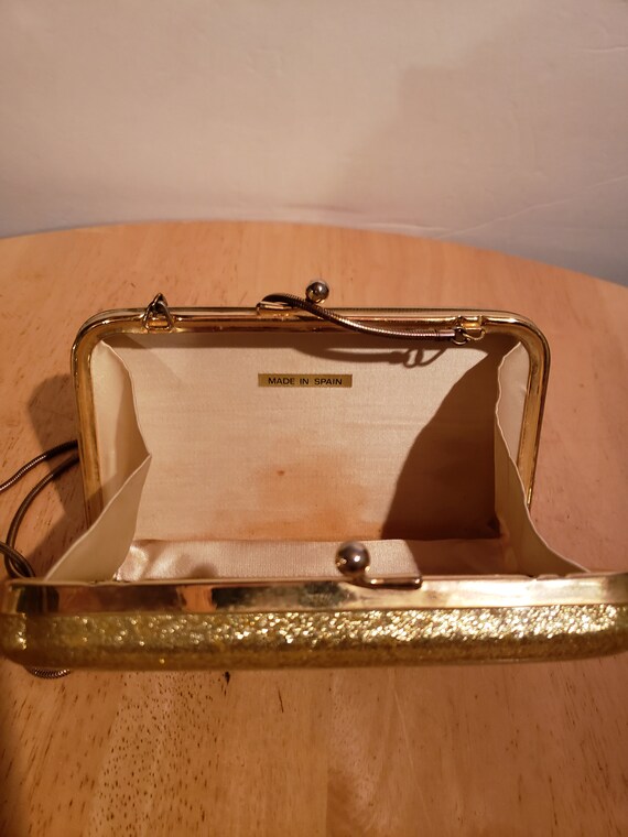 Vintage Gold Metal Purse, made in Spain - Gem