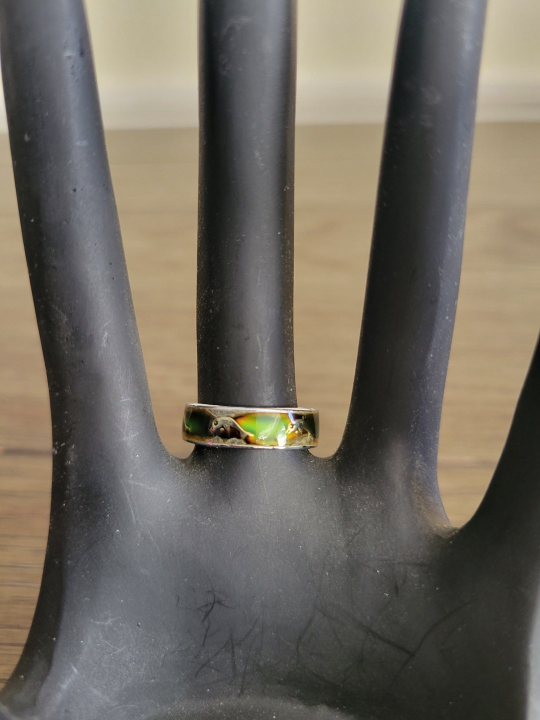 Vintage SP Mood Ring With Dolphins - Etsy