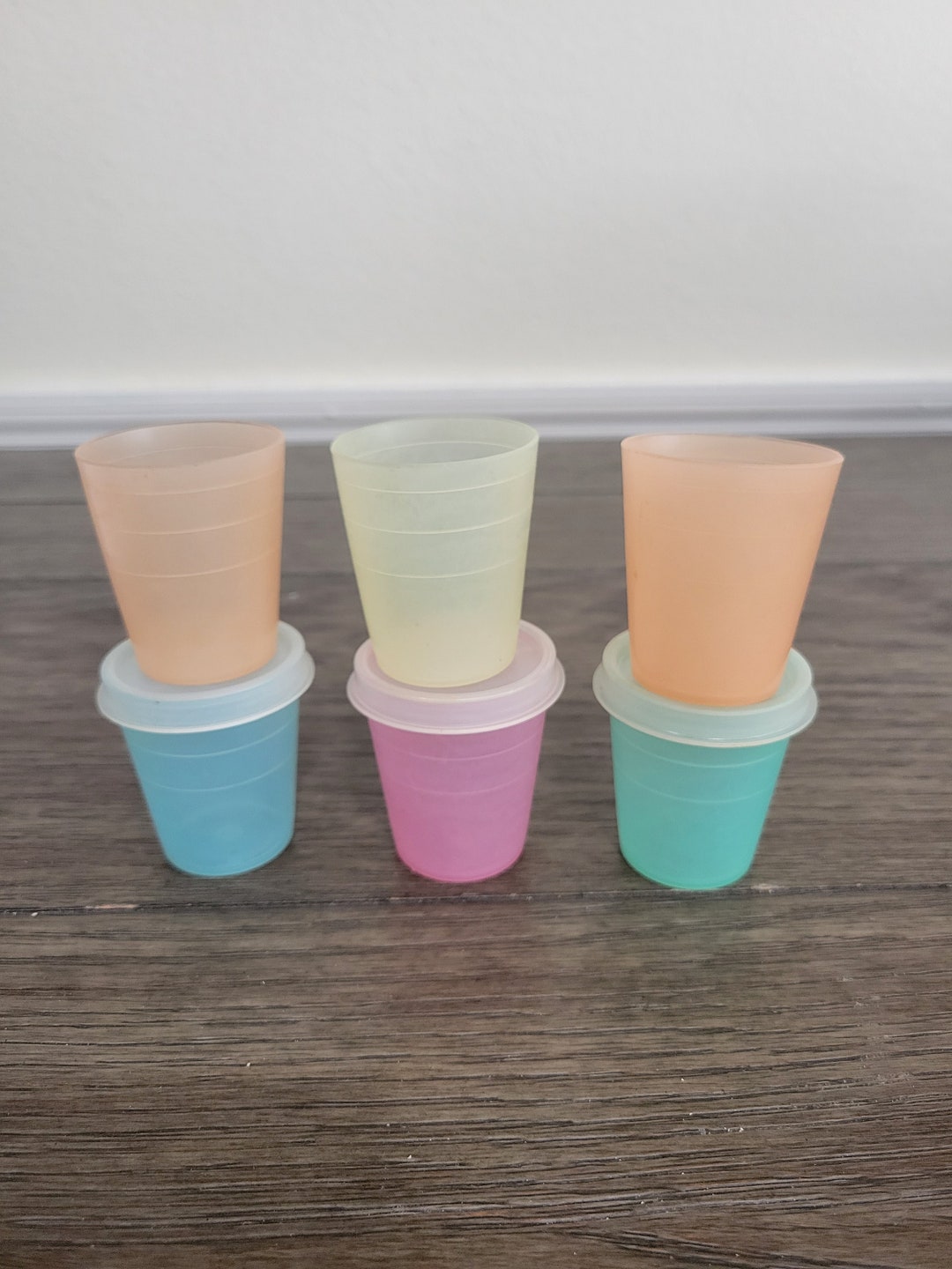 Set of 6 Vintage Pastel Colors Tupperware Spice Containers - Etsy