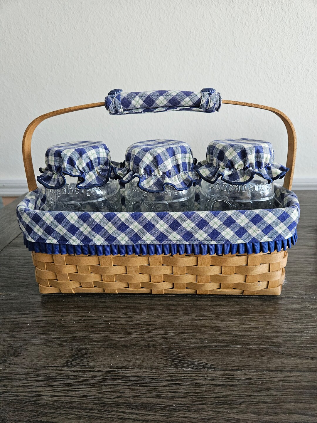 Vintage Longaberger Blue Ribbon Canning Set With Jars - Etsy