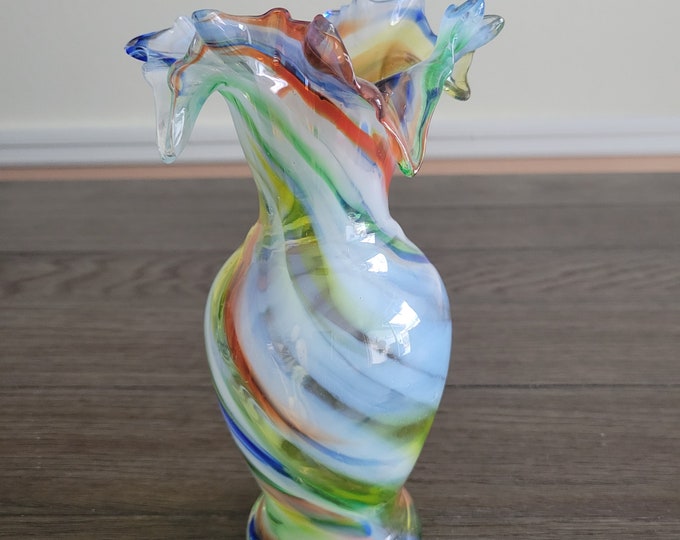 Vintage Ozark Art Glass Smith's Old Timer Vase - Etsy