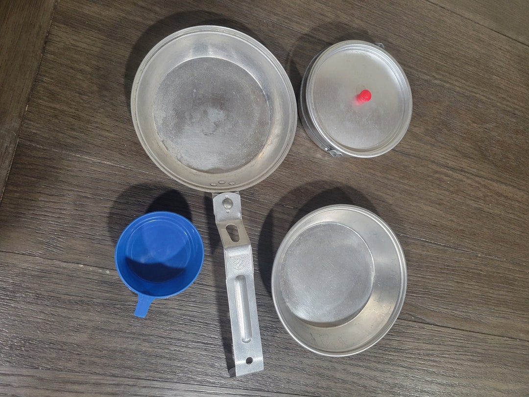 Vintage Girl Scout Mess Kit With Cup, Pot With Lid, Bowl and Pan - Etsy