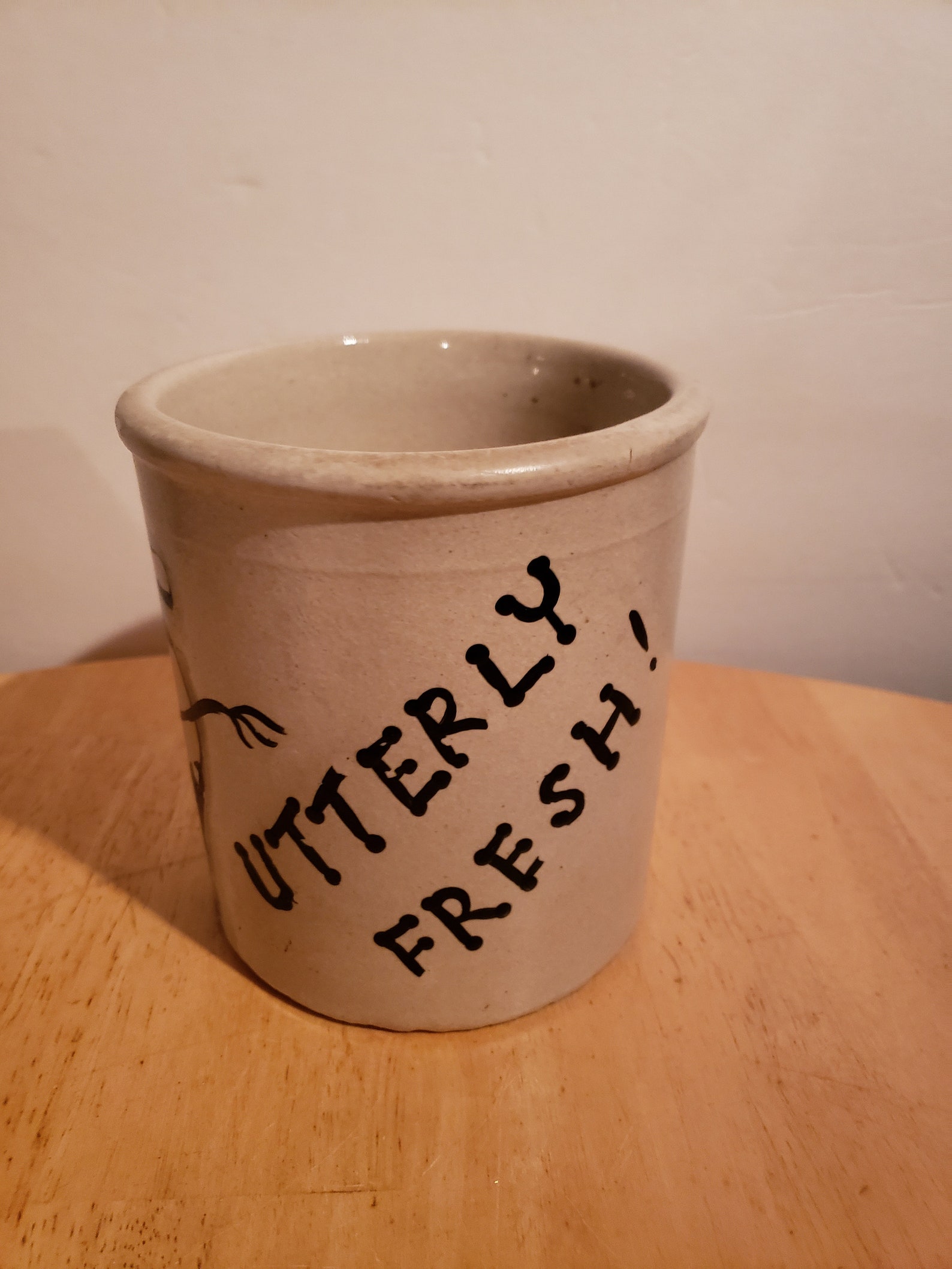 Vintage Robinson Ransbottom Crock, 1 Quart Crock With Cow Painted on ...