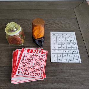 Vintage 70 Bingo Card Combinations Premier Edition, Marked 1981 ...