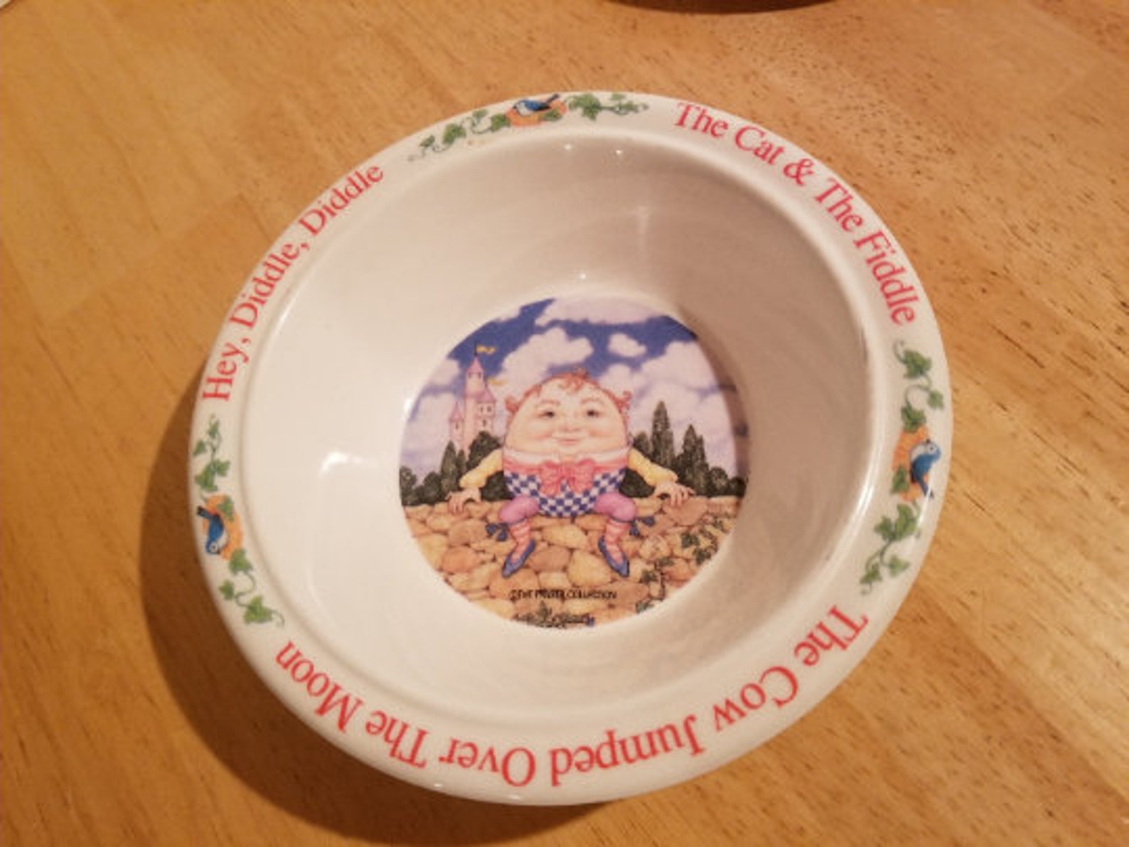 Vintage Plate and Bowl Set States Hey Diddle Diddle the Cat - Etsy