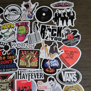 ROCK, Heavy Metal, Rock Bands, 80's, Punk Rock, 50 Pcs, Laptop Stickers ...