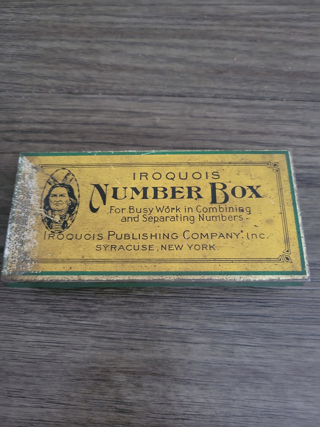 Vintage Iroquois Number Box Tin - Etsy