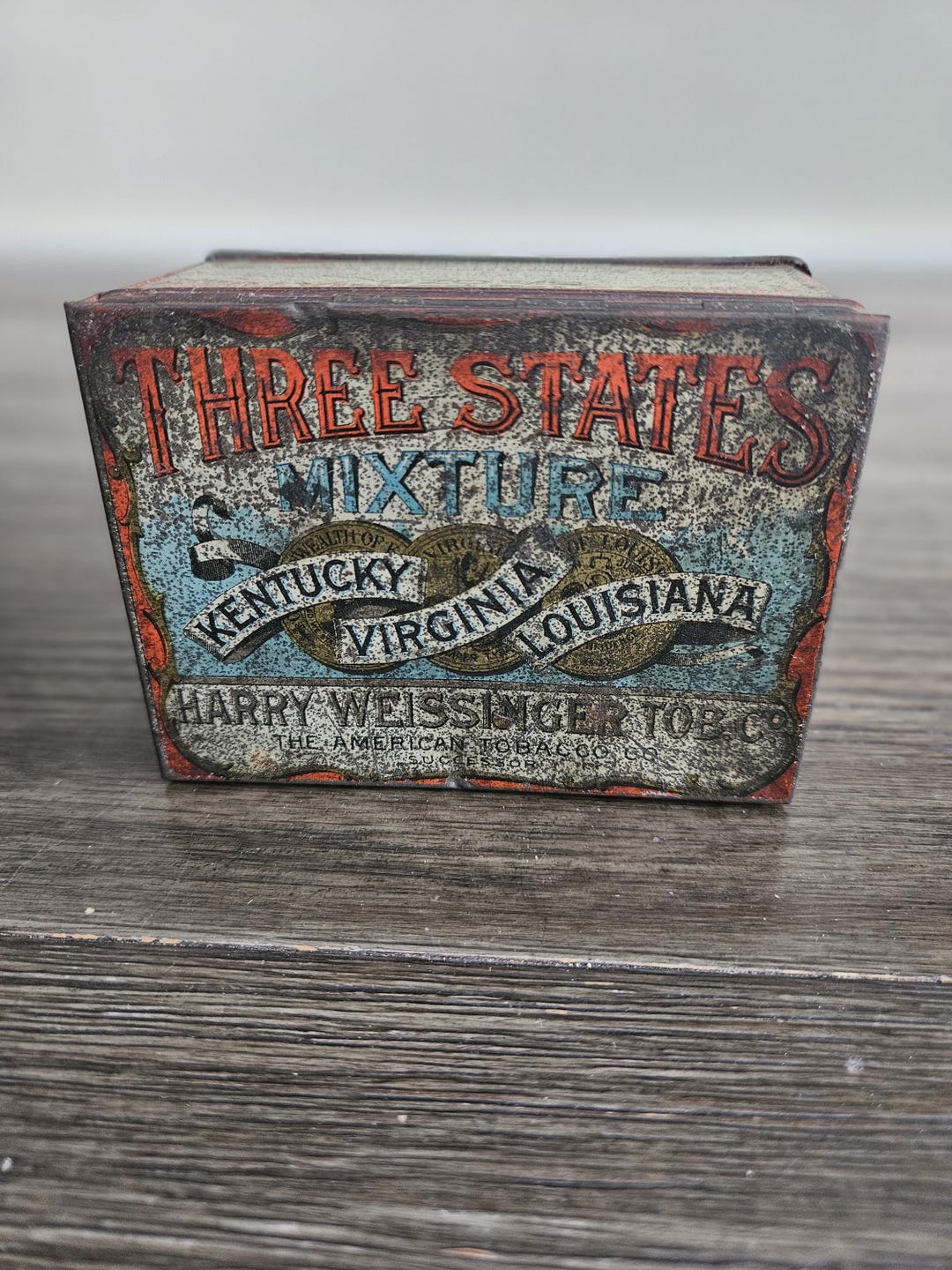 Vintage Three States Harry Weissinger Tobacco Tin - Etsy