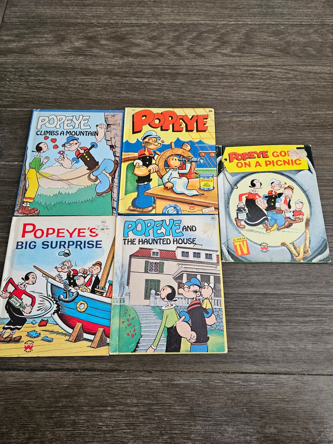 Vintage Set of 5 Popeye Books - Etsy