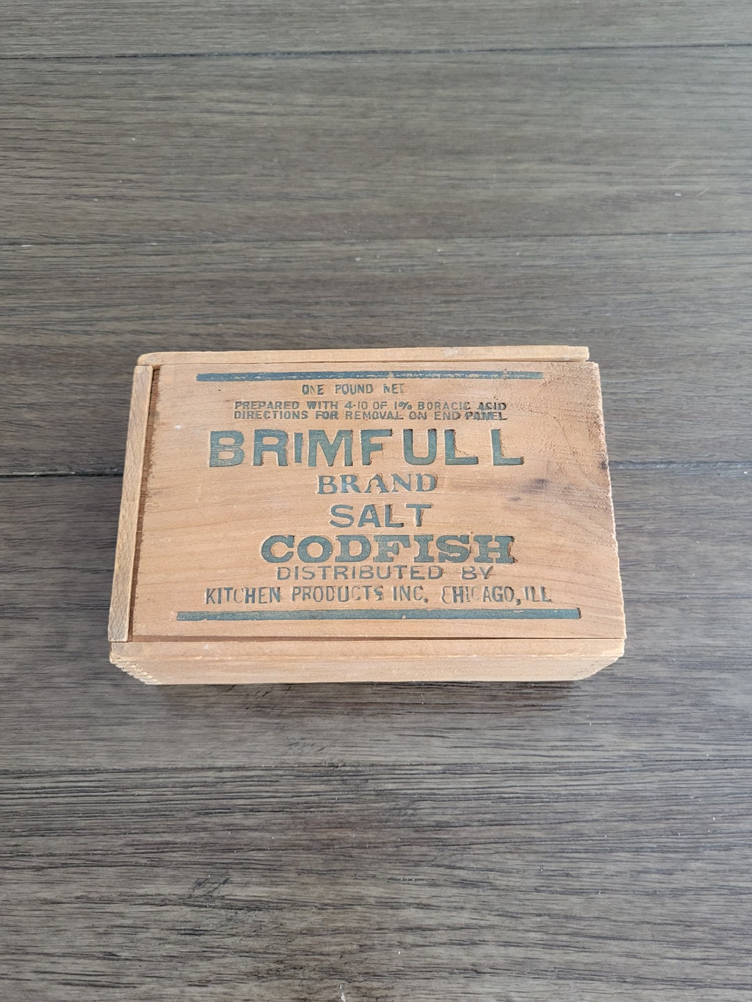 Vintage Box, Brimfull Brand Salt Codfish - Etsy