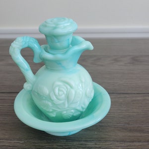 Vintage Avon Pitcher and Bowl Set With Roses - Etsy