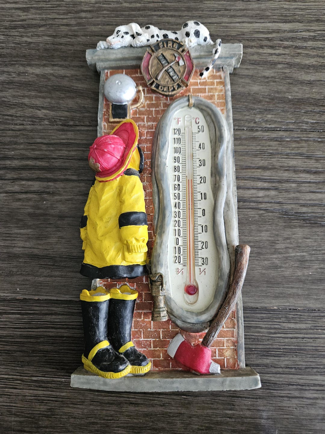 Vintage Ceramic Fireman's Thermometer - Etsy