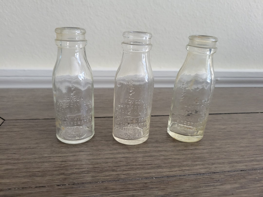 Vintage Thomas Edison Battery Oil Bottle - for One Bottle Only - Etsy