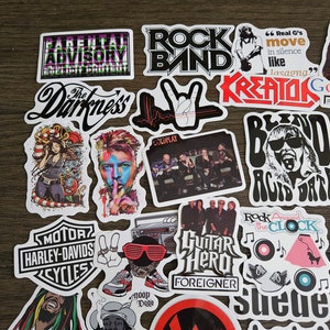 ROCK, Heavy Metal, Rock Bands, 80's, Punk Rock, 50 Pcs, Laptop Stickers ...