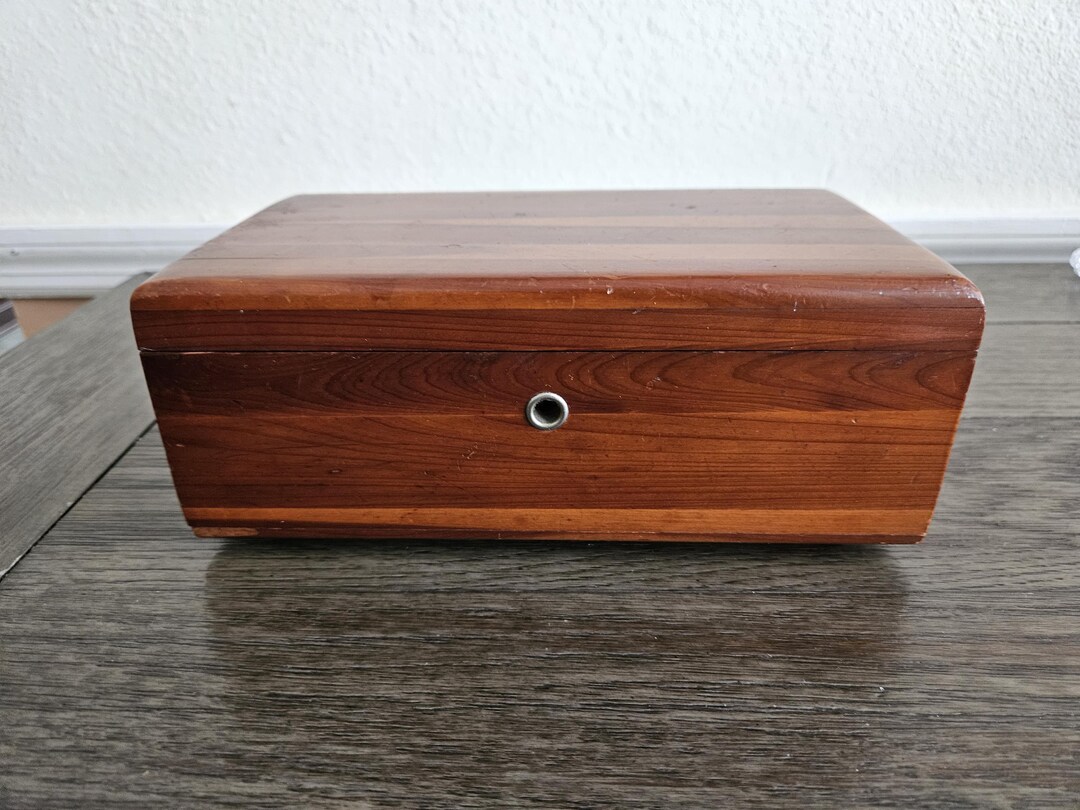 Vintage Cedar Lane Jewelry Box - Etsy