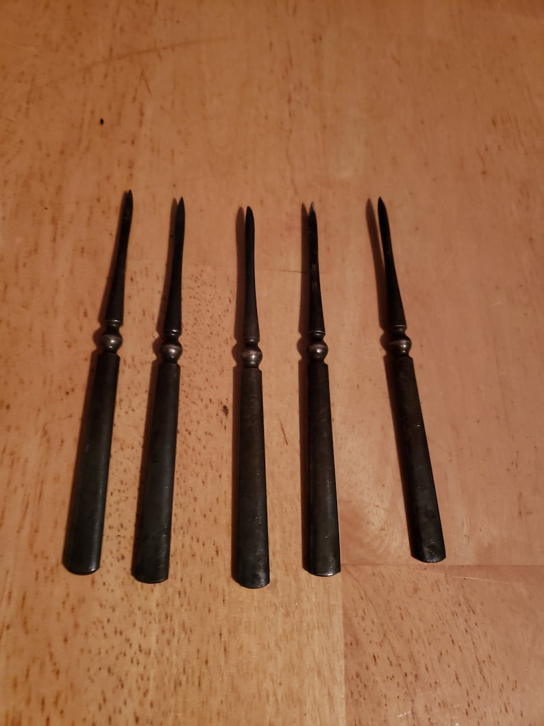 Set of 5 Vintage Silver Picks - Etsy