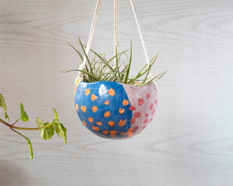 Sphere Planter Indoor, Hanging Flower Pot Boho Decor - Etsy