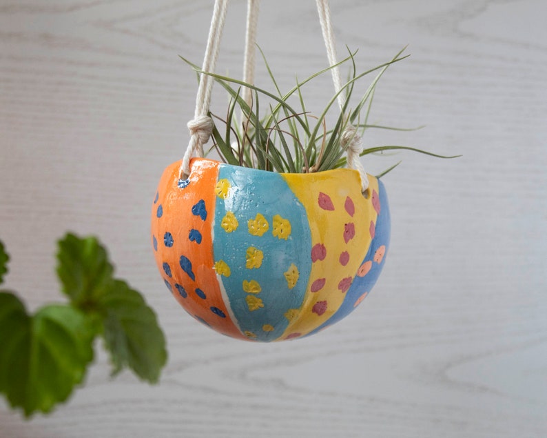 Sphere Planter Indoor, Hanging Flower Pot Boho Decor - Etsy