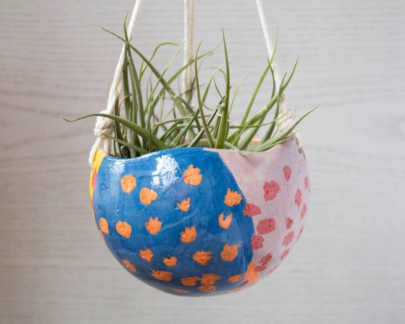 Sphere Planter Indoor, Hanging Flower Pot Boho Decor - Etsy