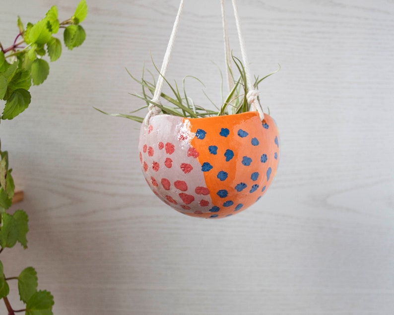 Sphere Planter Indoor, Hanging Flower Pot Boho Decor - Etsy
