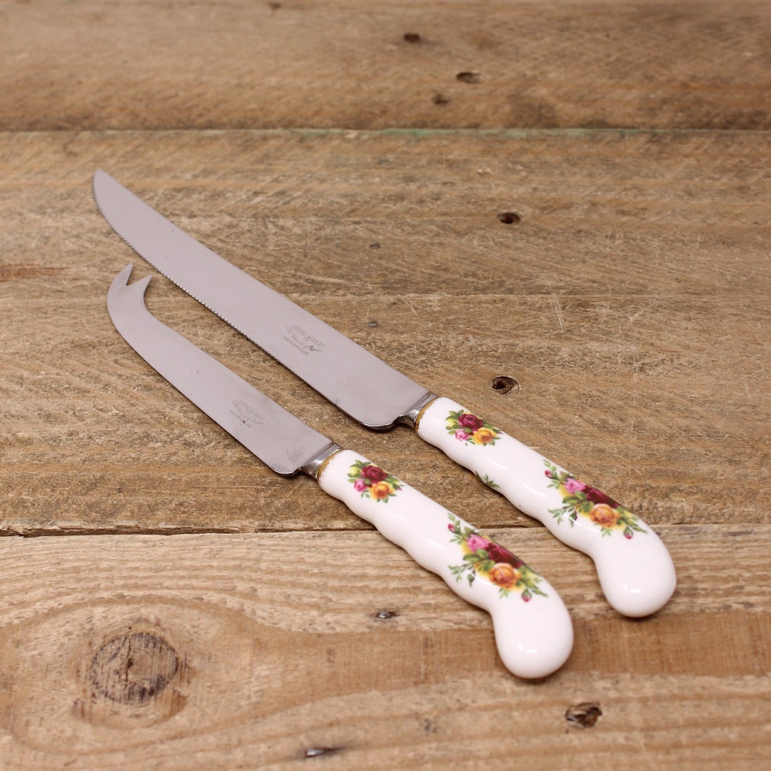 Vintage Royal Albert - Old Country Roses - Cheese Knife & Cake Knife ...