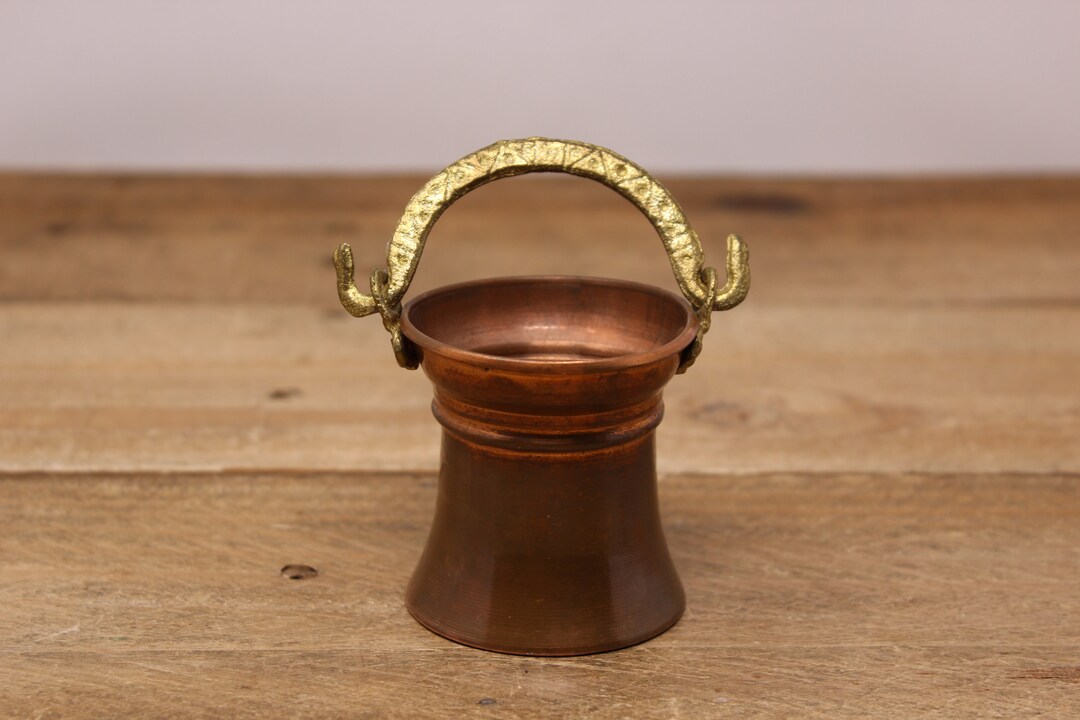 Vintage Small Copper Bucket / Pail With Brass Handle - Etsy