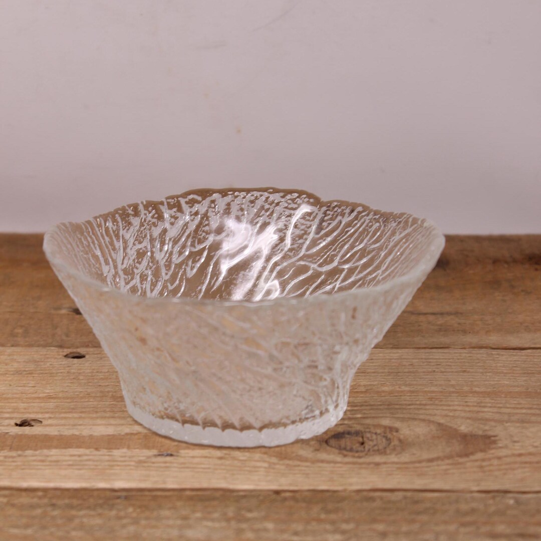 Vintage Metsa Forest Clear Glass Round Individual Salad Bowl by Pertti Kallioinen - Finland - Etsy