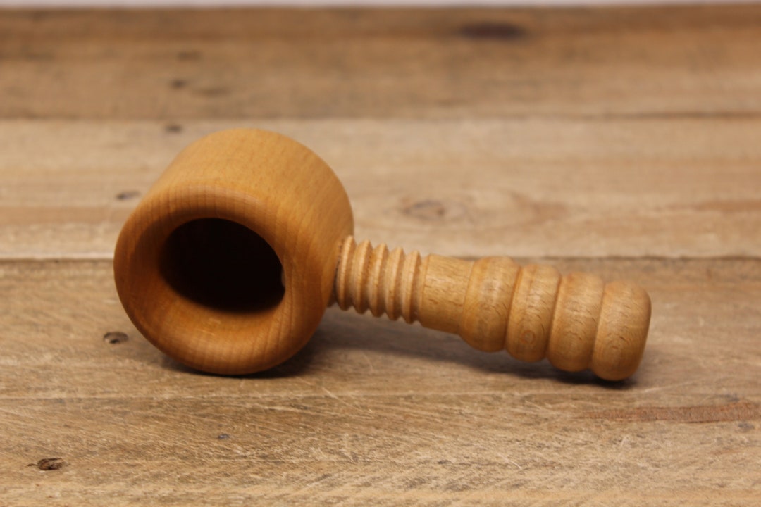 Vintage Wood Screw Nut Cracker - Etsy