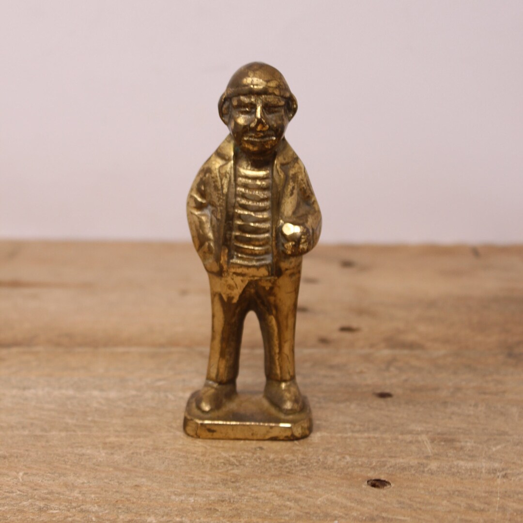 Vintage Solid Brass Sailor / Fisherman / Maritime Man Figurine - Etsy