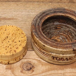 Vintage Tue Poulsen - Tobak Pottery Tobacco Jar With Cork - Made in ...