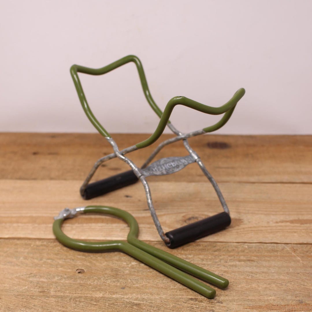 Vintage Earthgrown Wire Canning Jar Lifter and Lid Opener With Green ...